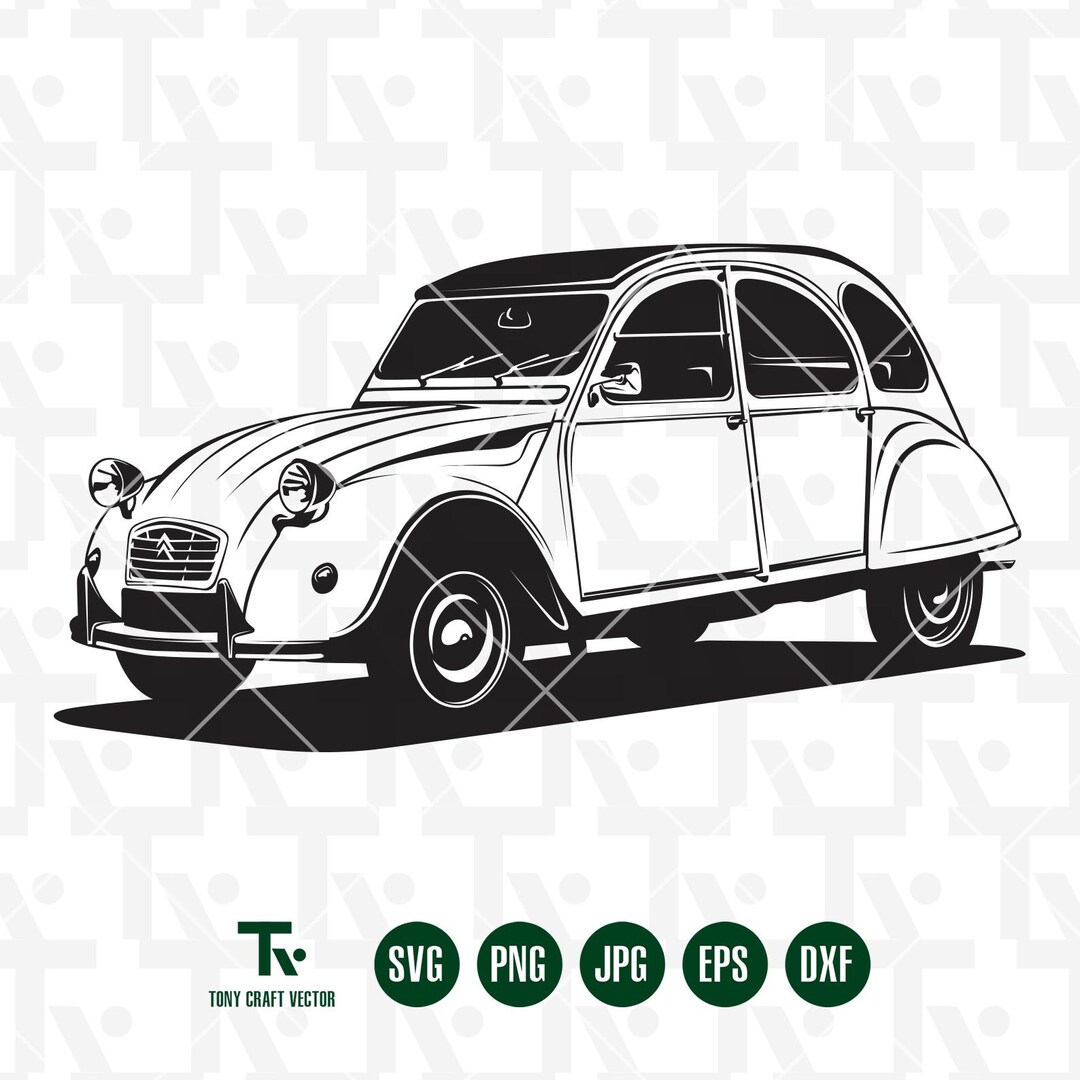 Citroen 2cv 1980 Svg Vintage Car Svg Citroen 2cv Svg Vintage Car ...
