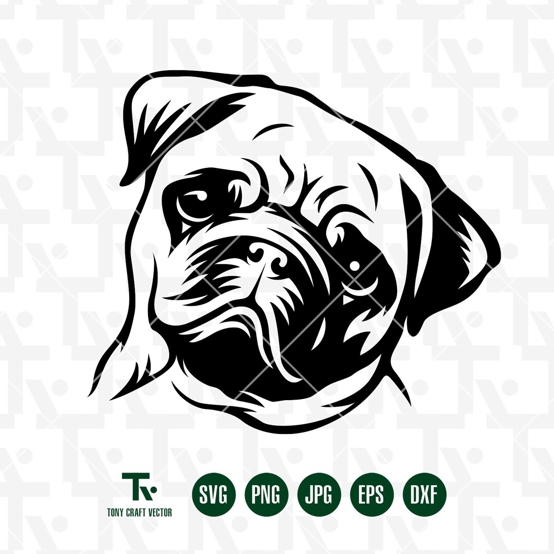 Pug Svg Pug Life Svg Puggy Svg Pug Vector Files for - Etsy