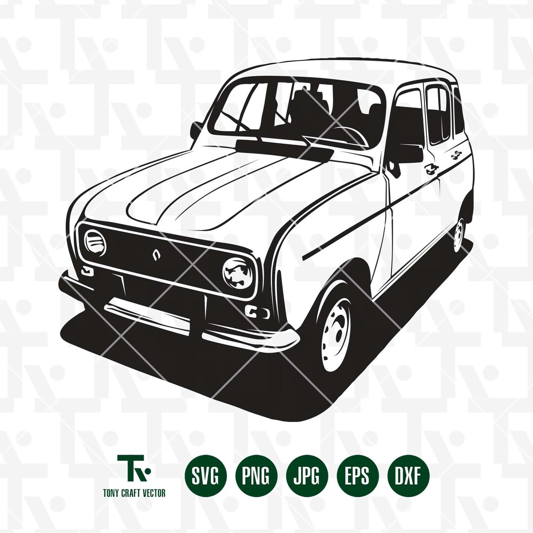 French Renault 4 GTL Svg Vintage Car Svg Car Svg Vintage Car Clipart ...