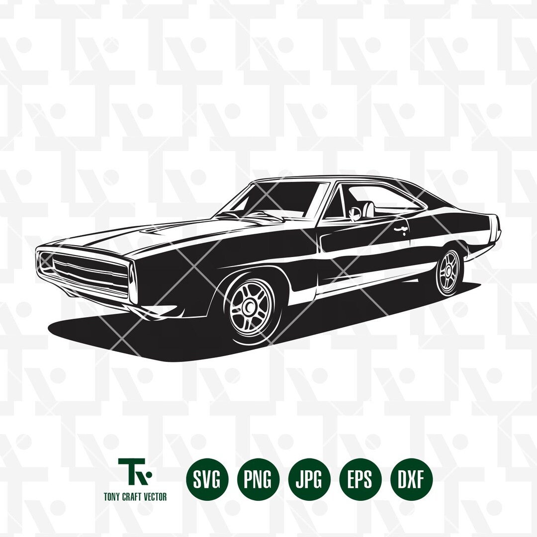American Muscle SVG American Muscle Vector Vintage Car Clipart Car ...