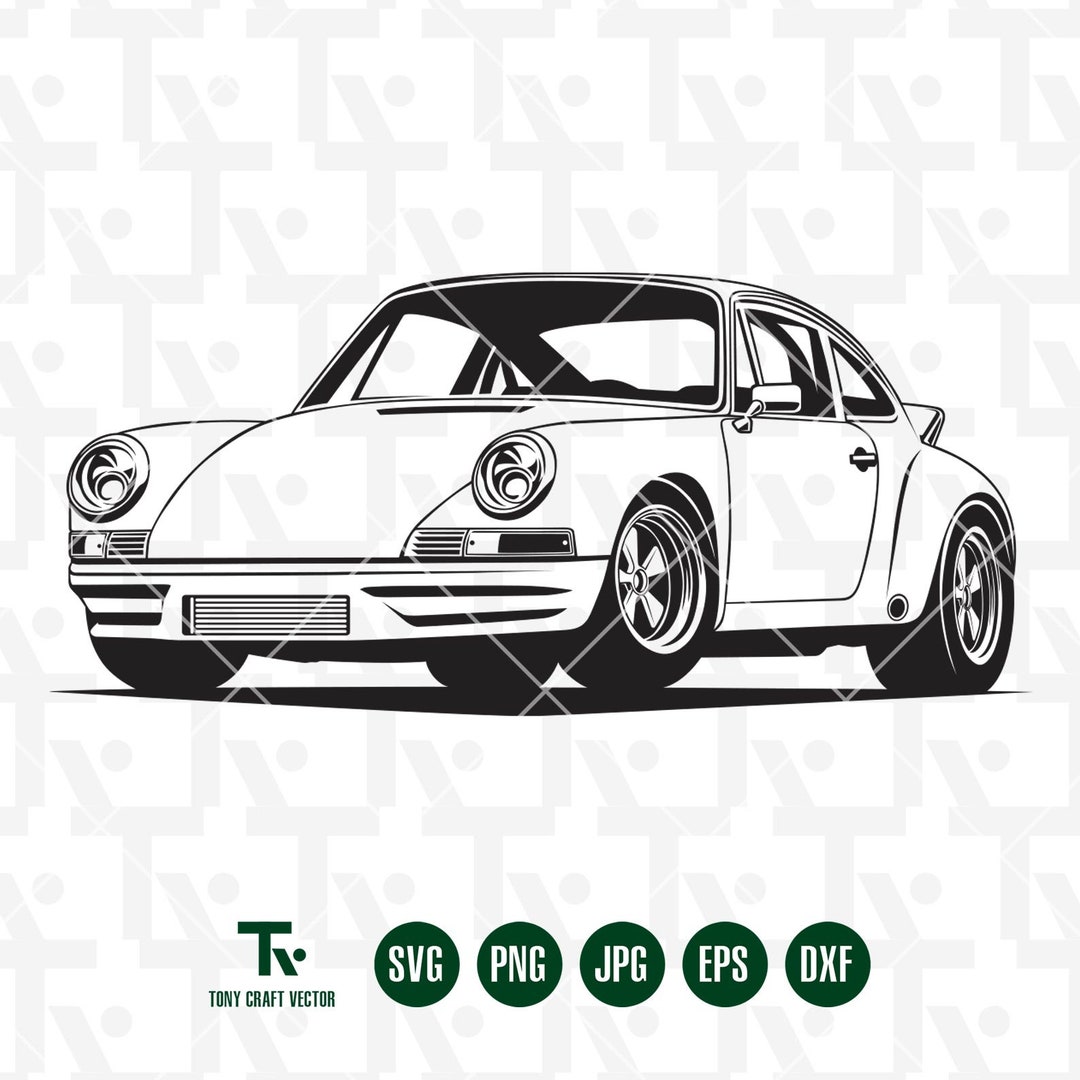 PORSCHE Svg Vintage Car Svg PORSCHE Svg Classic PORSCHE Car Clipart ...