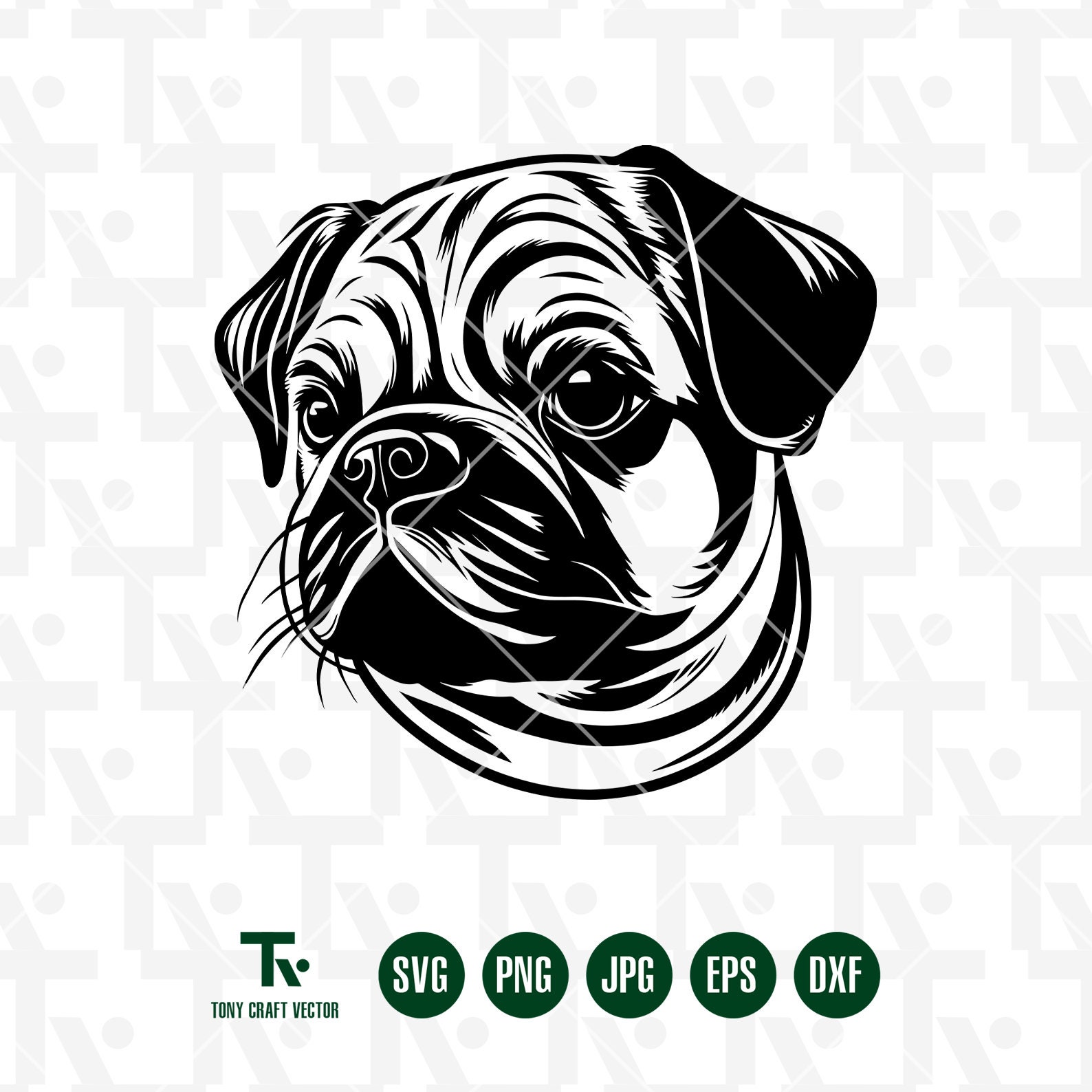 Pug Life Svg Pug Svg Funny Dog Clipart Pet Face Png Pug Clipart Print ...