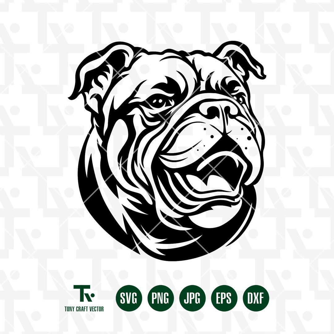 Bulldog Svg Dog Svg Files for Cricut Plasma Dxf Laser Cut File Dog ...