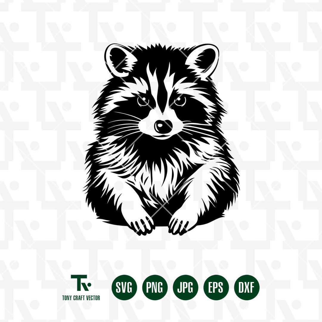 Raccoon Svg Raccoon Head Svg Animals Clipart Raccoon Printable Png DXF ...