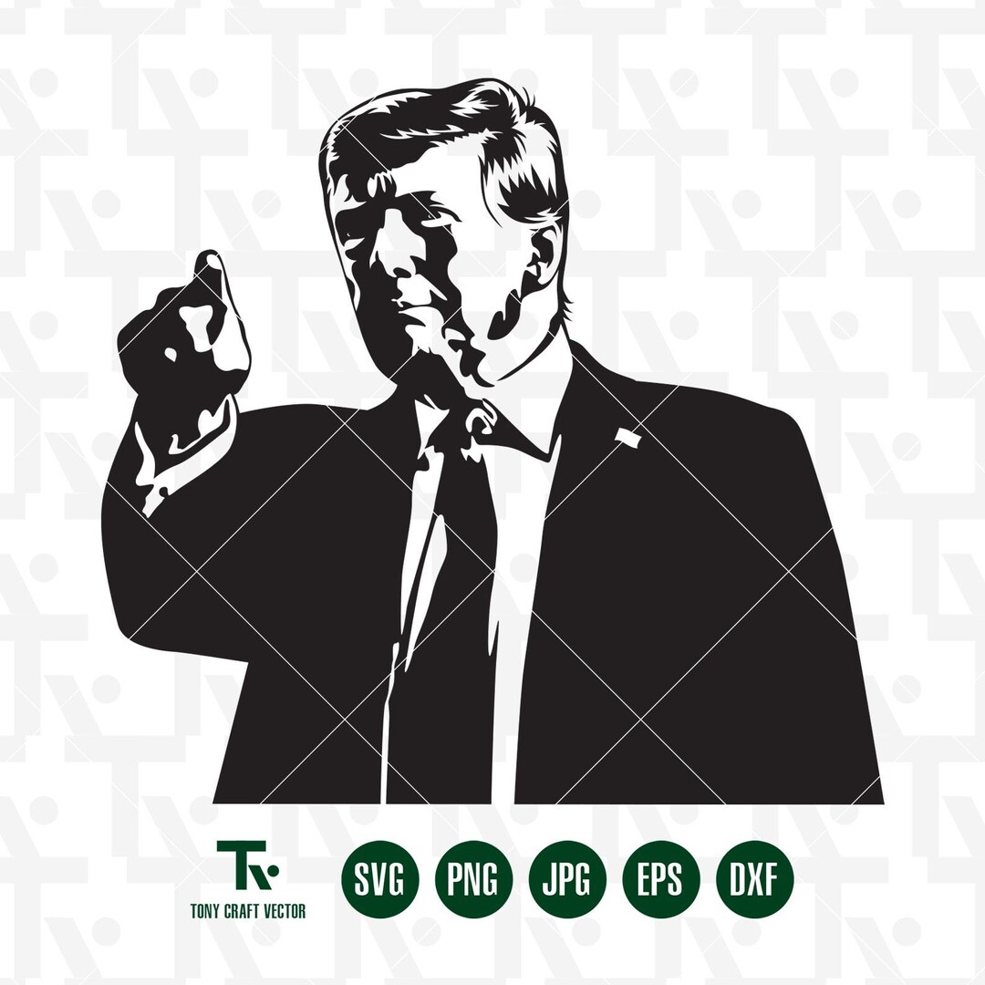 Donald Trump Svg Trump Svg President Svg Portrait Svg Trump DXF Stencil ...