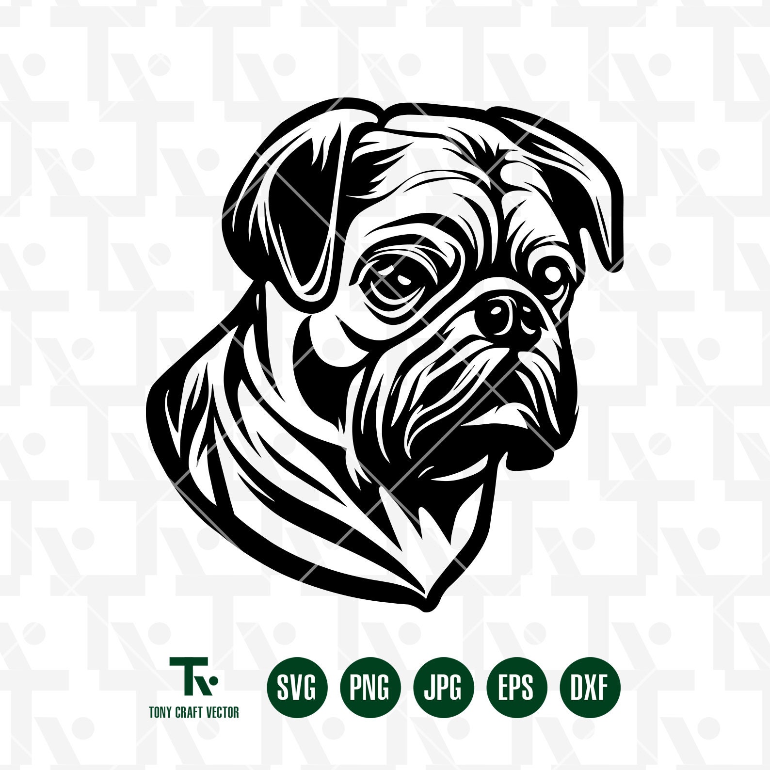 Pug Svg Pug Life Svg Puggy Svg Pug Vector Files for Cricut and ...