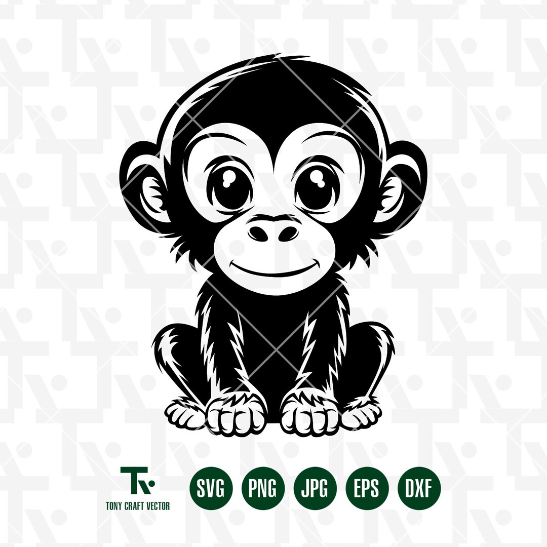Monkey Svg Monkey Cute Svg Monkey Clipart Monkey Png Monkey Head Monkey ...