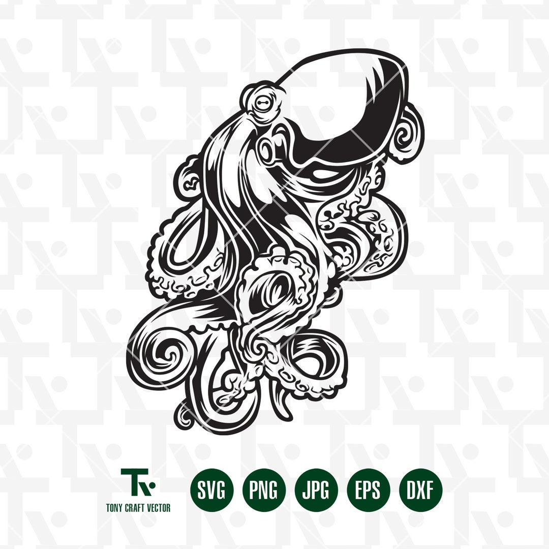 Octopus Svg Octopus Clipart Svg Cut File for Cricut Silhouette Sea ...