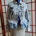 Redesigned Flower and Heart Jean Jacket With Flannel and Lace Trim ...