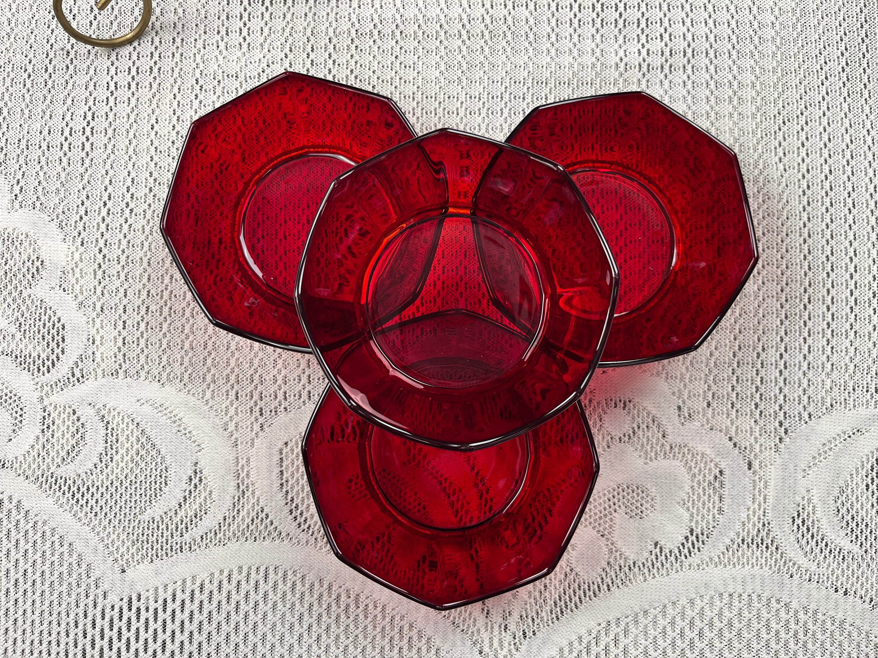 Imperial Glass Ruby Red Bowl Molly Bowl Small Red Glass Berry Bowl ...