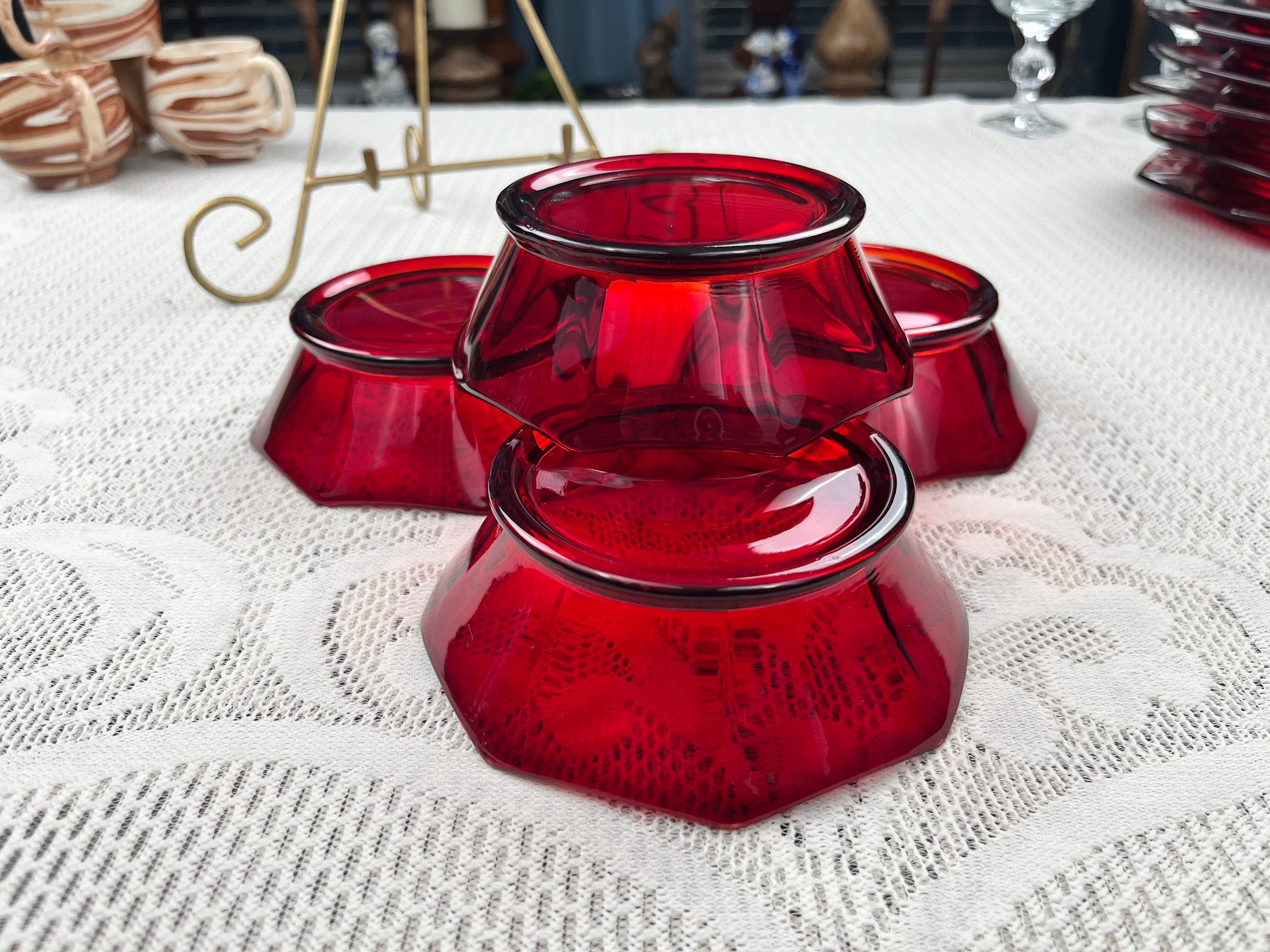 Imperial Glass Ruby Red Bowl Molly Bowl Small Red Glass Berry Bowl ...