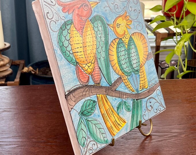 Handpainted Fratantoni Terracotta Wall Tile Italian Wall Art Heavy ...