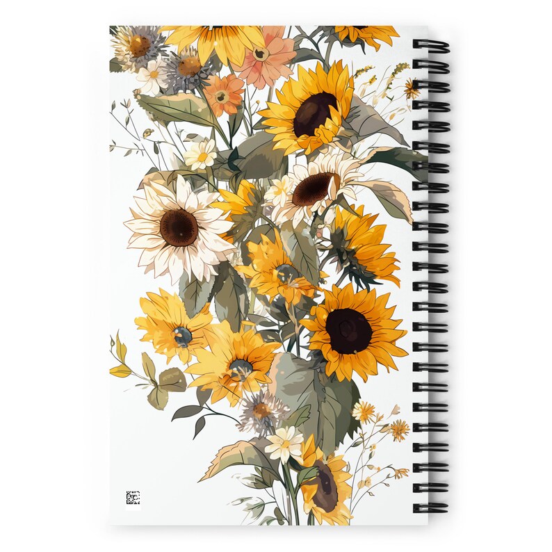 Spiral Notebook, Sunflower, Design B, High Quality Notebook - Etsy