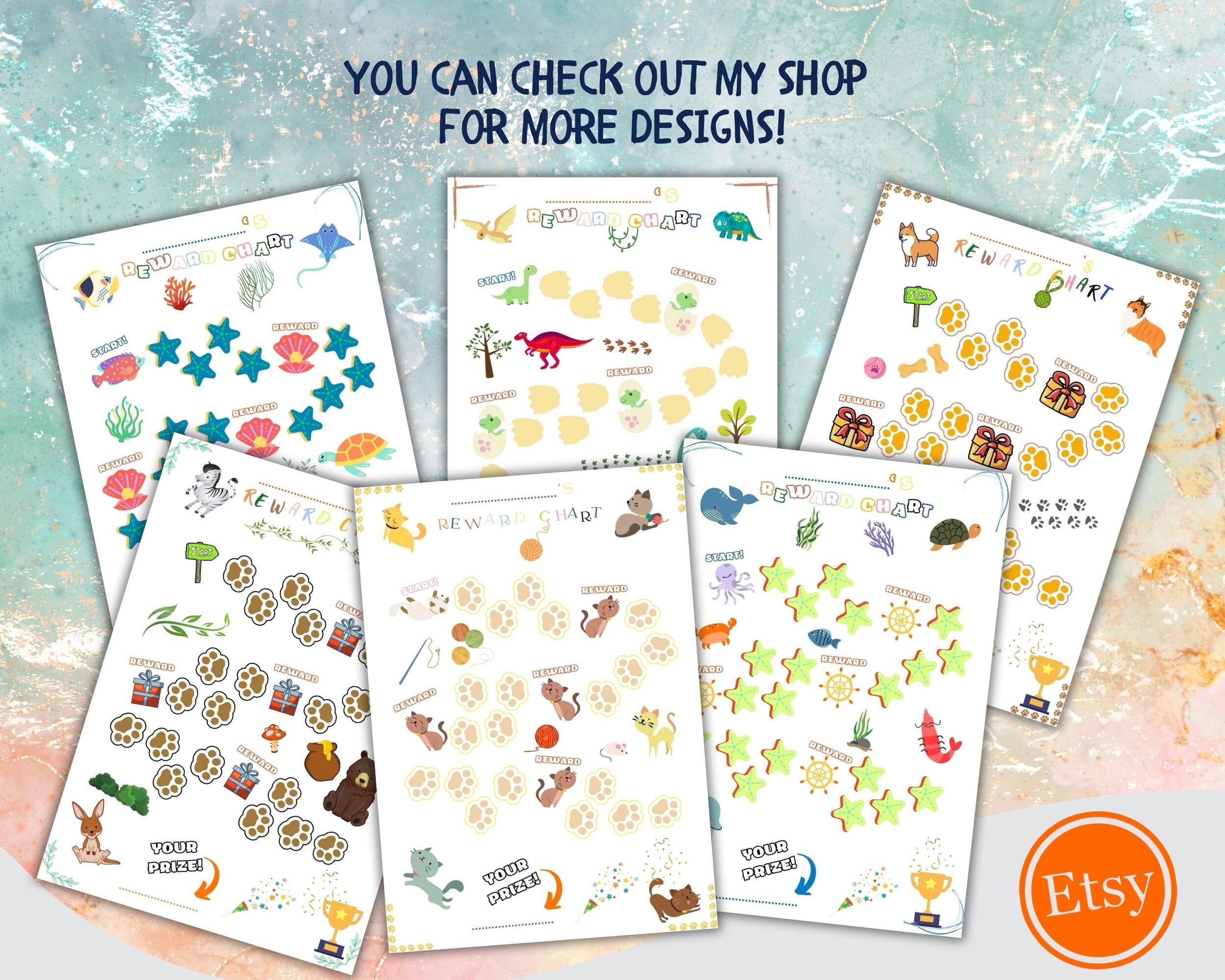 Reward Chart Printable Sticker Chart Preschool Toddler - Etsy