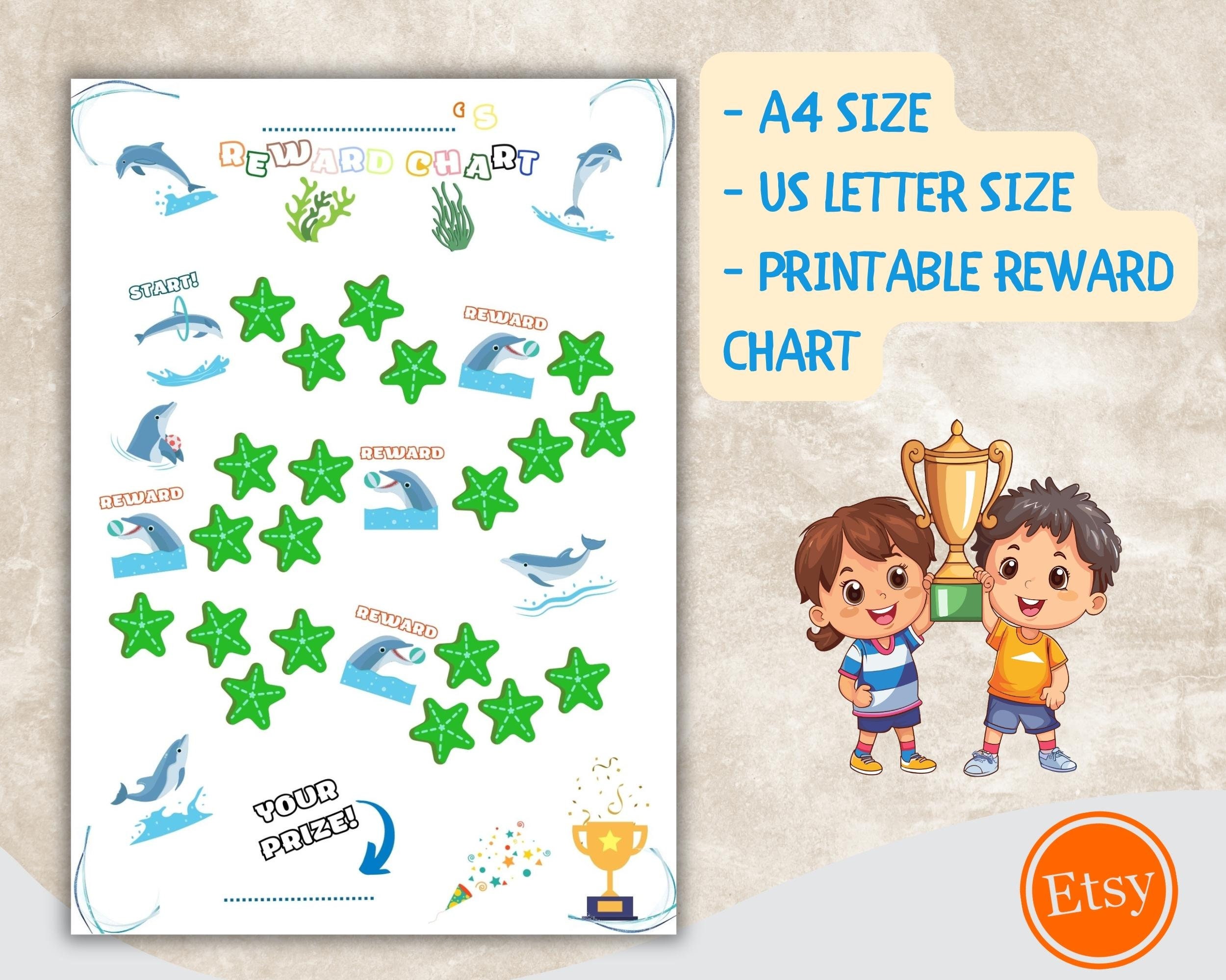 Reward Chart Printable Sticker Chart Preschool Toddler - Etsy