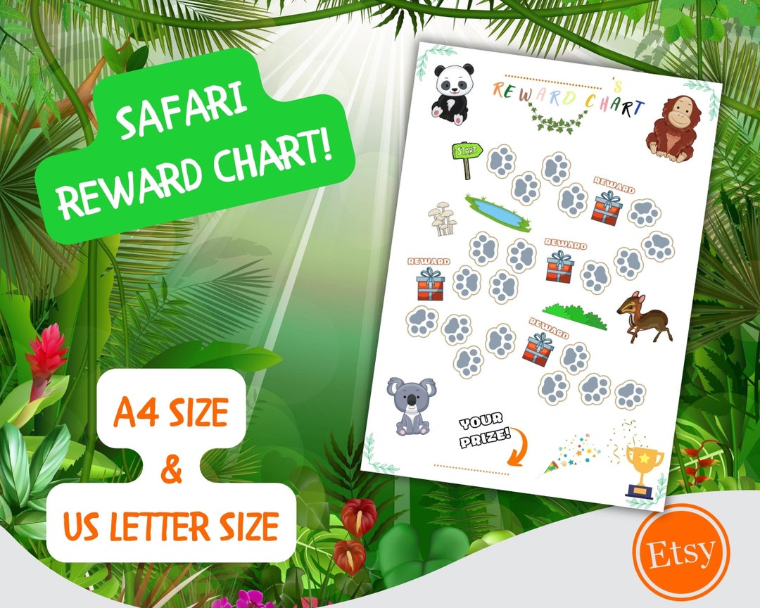 Toddler Reward Chart Sticker Chart Kids Chart Cute - Etsy