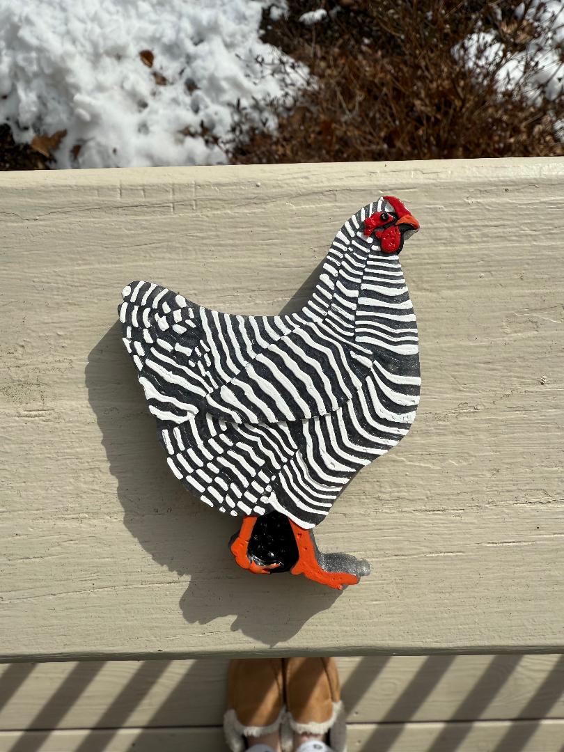 Barred Rock Chicken Freshie - Etsy