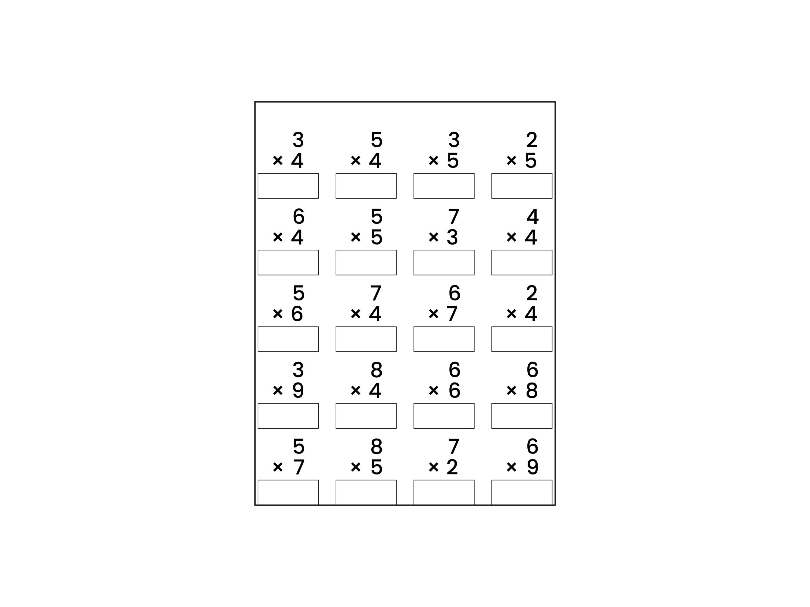 8 Printable Multiplication Math Worksheets for Kids, 1st Grade Math ...