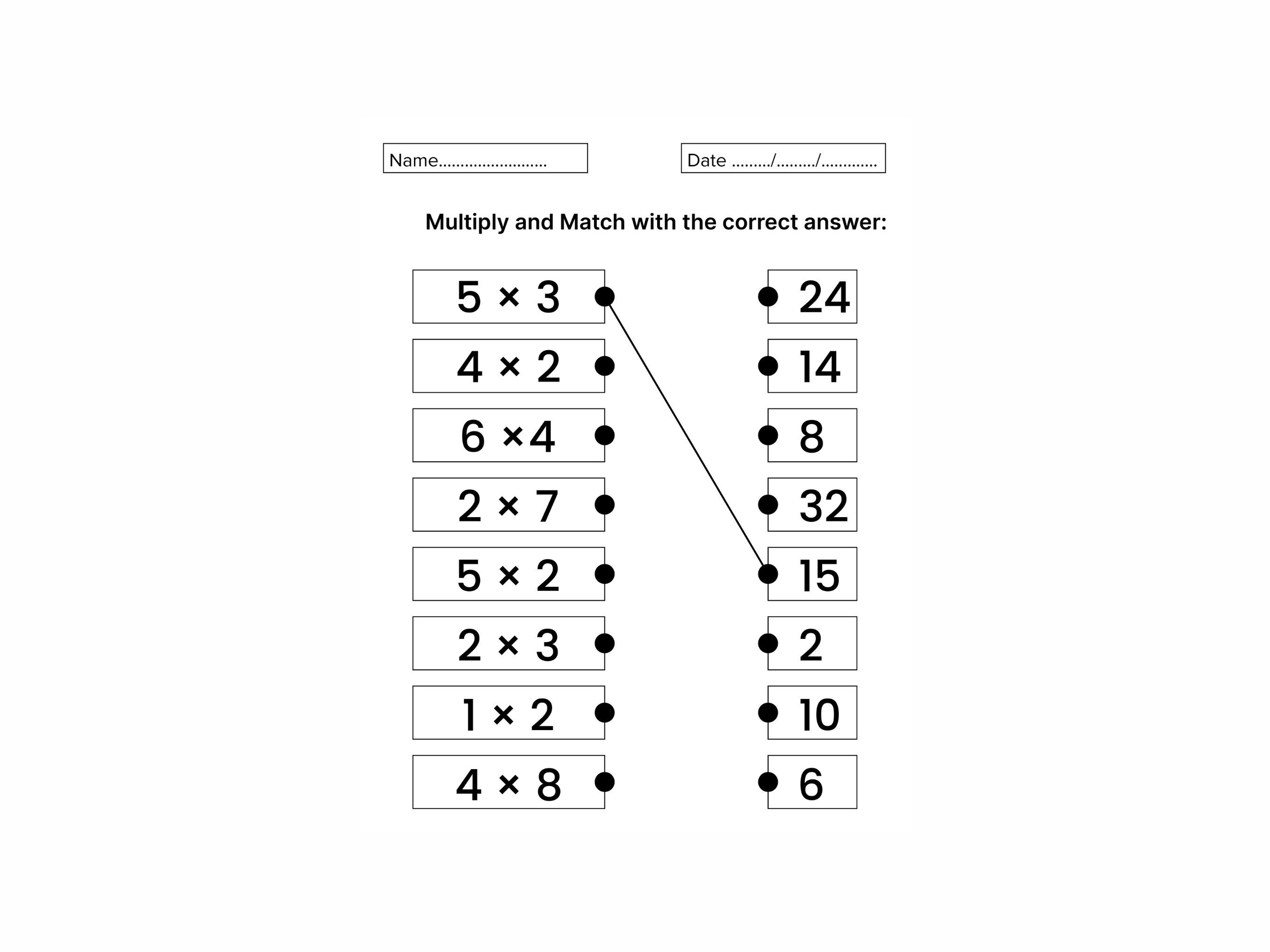 8 Printable Multiplication Math Worksheets for Kids, 1st Grade Math ...