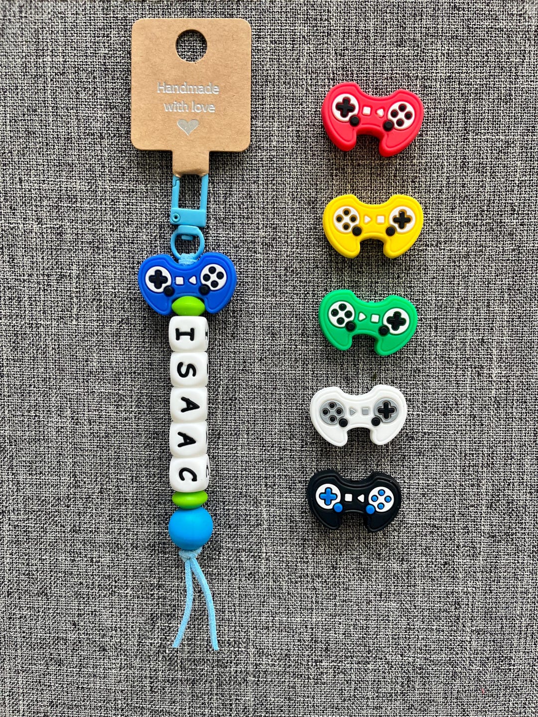 Personalized Keychain/bag Charm, Video Game, School Gift, Kid, Name Tag ...