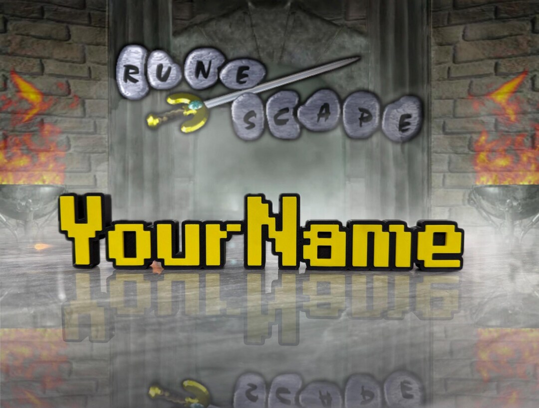 Custom 3D Printed Runescape-inspired Name Plaque, Runescape, Old School ...
