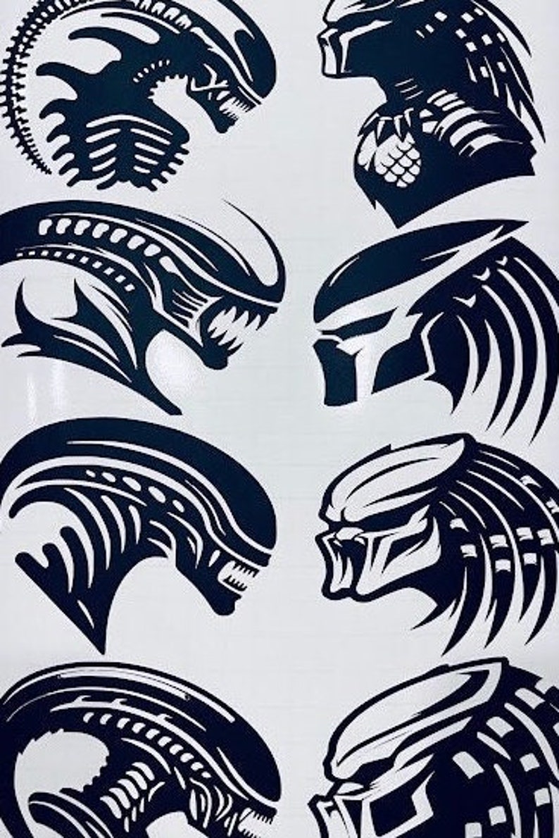 Xenomorph Abnormity Predator Alien -for-tat Silhouette Style Car ...