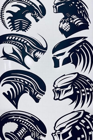 Xenomorph Abnormity Predator Alien -for-tat Silhouette Style Car ...