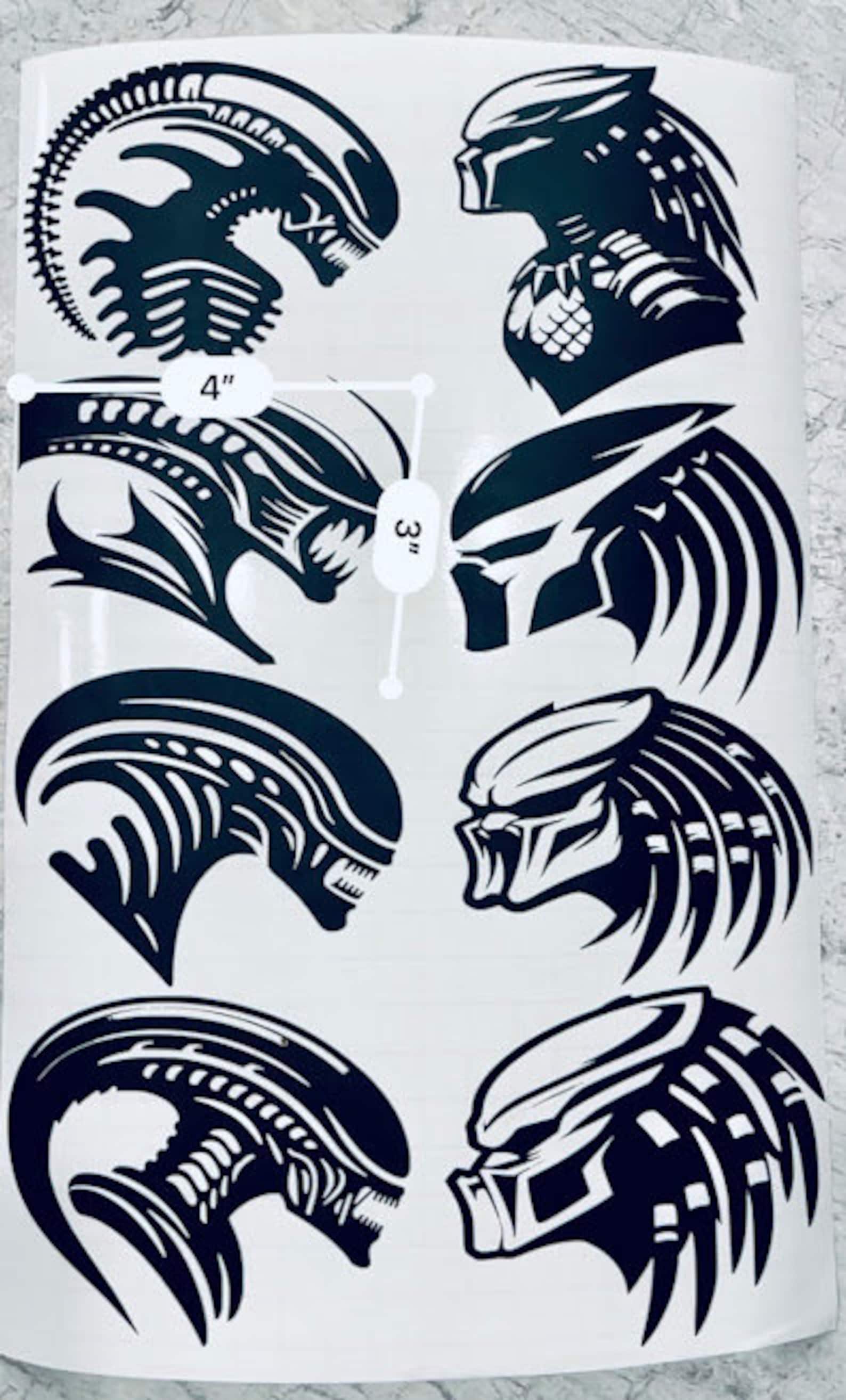 Xenomorph Abnormity Predator Alien -for-tat Silhouette Style Car ...