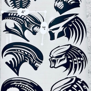 Xenomorph Abnormity Predator Alien -for-tat Silhouette Style Car ...
