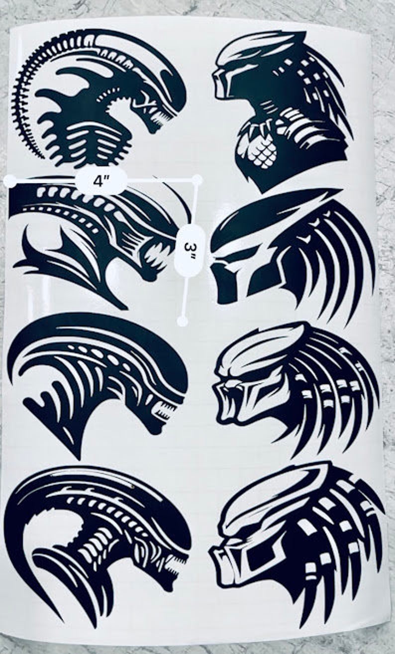 Xenomorph Abnormity Predator Alien -for-tat Silhouette Style Car ...