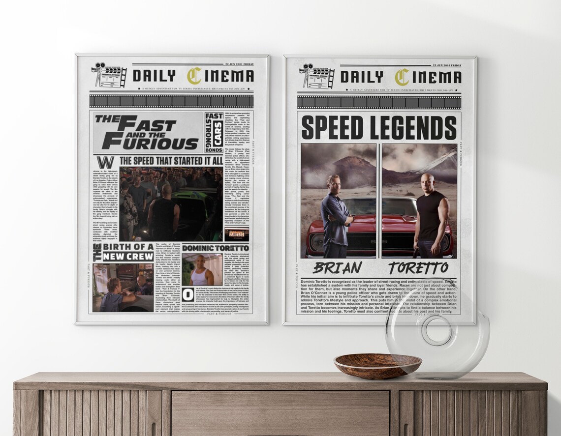 Fast and Furious Printable Retro Poster Aesthetic Room - Etsy
