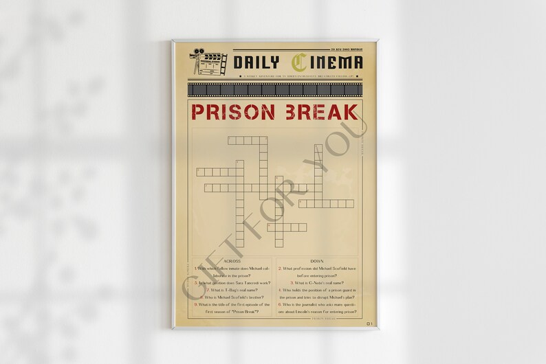 Prison Break, Digital Download Art, Vintage Poster, Complete Tv Series ...