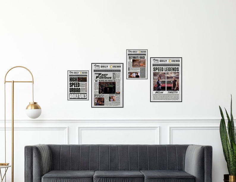 Fast and Furious, Printable Retro Poster, Aesthetic Room Decor, Movie ...