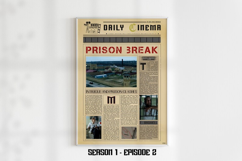Prison Break, Printable Wall Art, Digital Download, Tv, Wall Collage ...