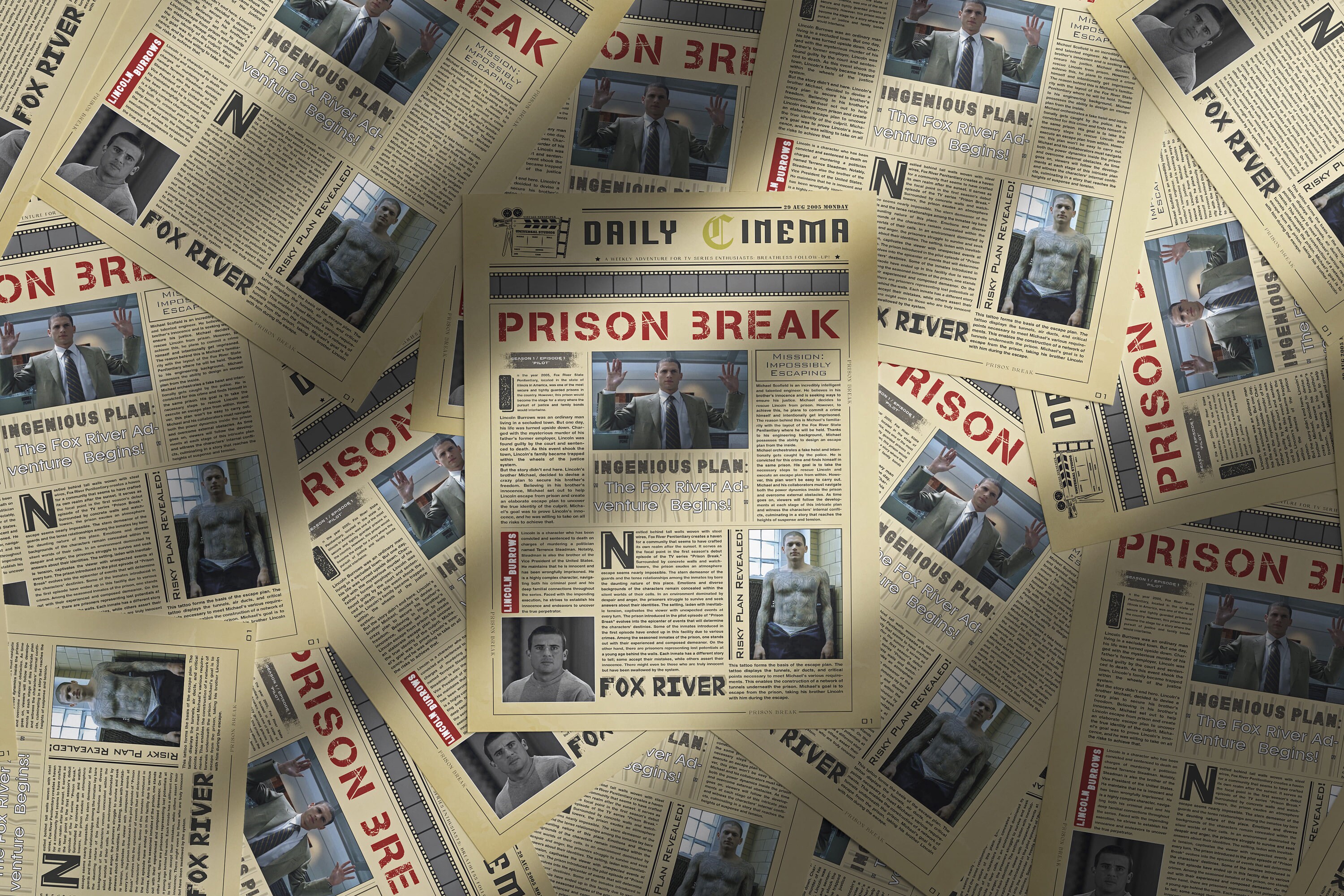 Prison Break, Digital Download Art, Vintage Poster, Complete Tv Series ...