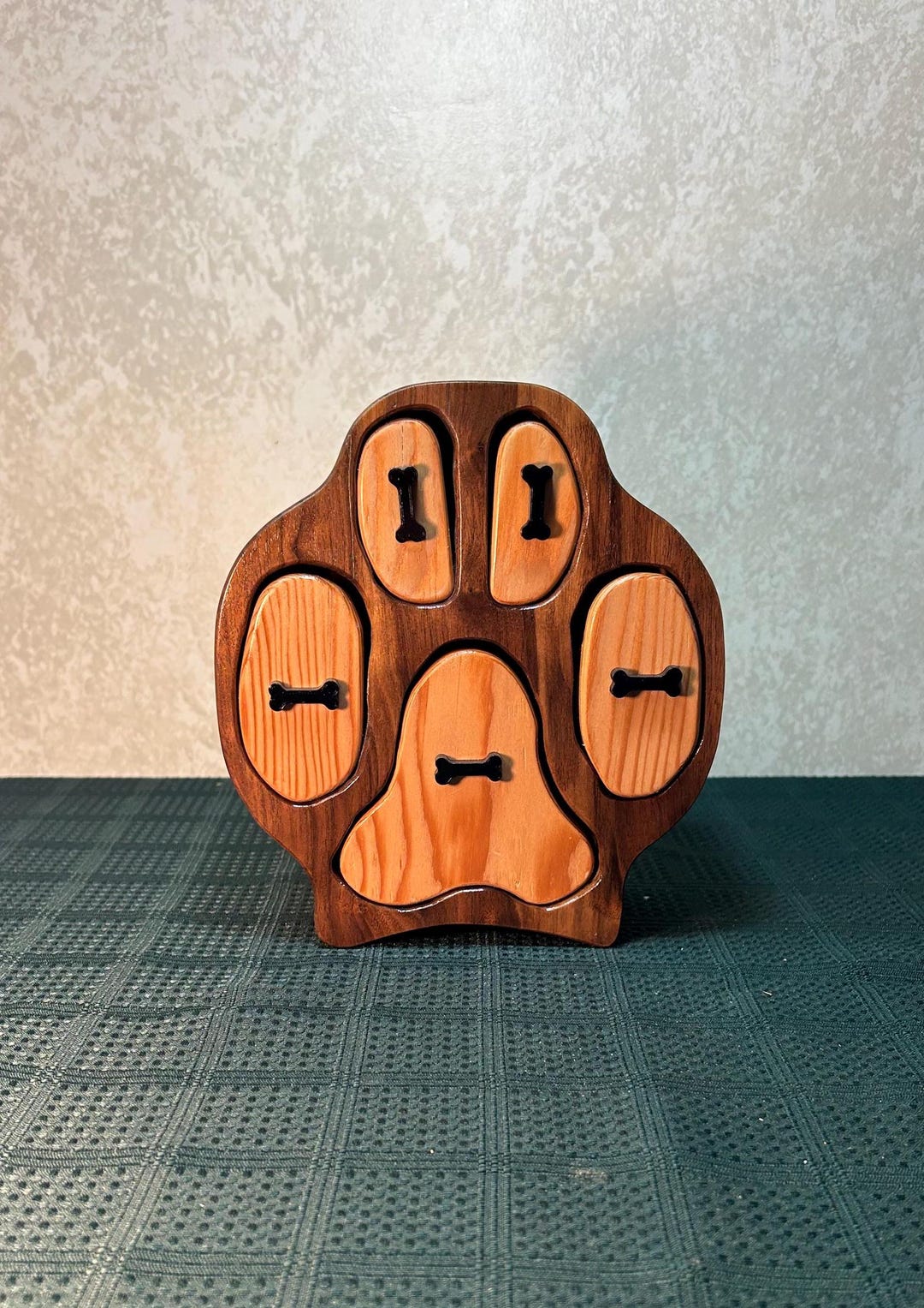 Walnut/fir Dog Paw Bandsaw Box - Etsy