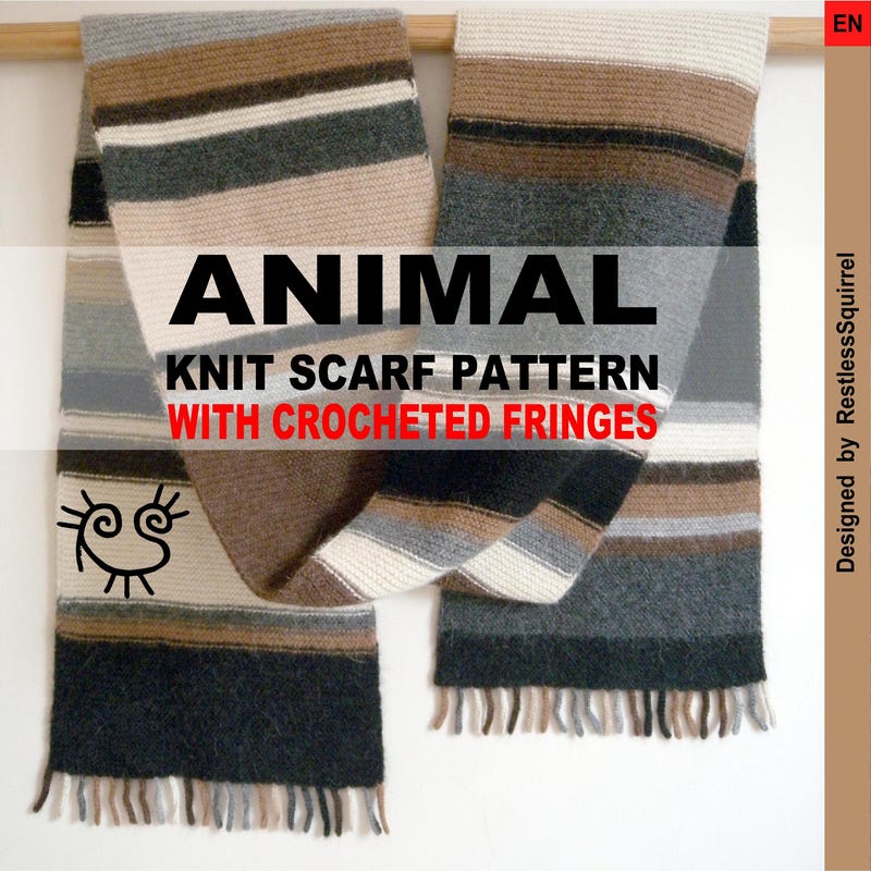 Knit Animal Scarf - Etsy
