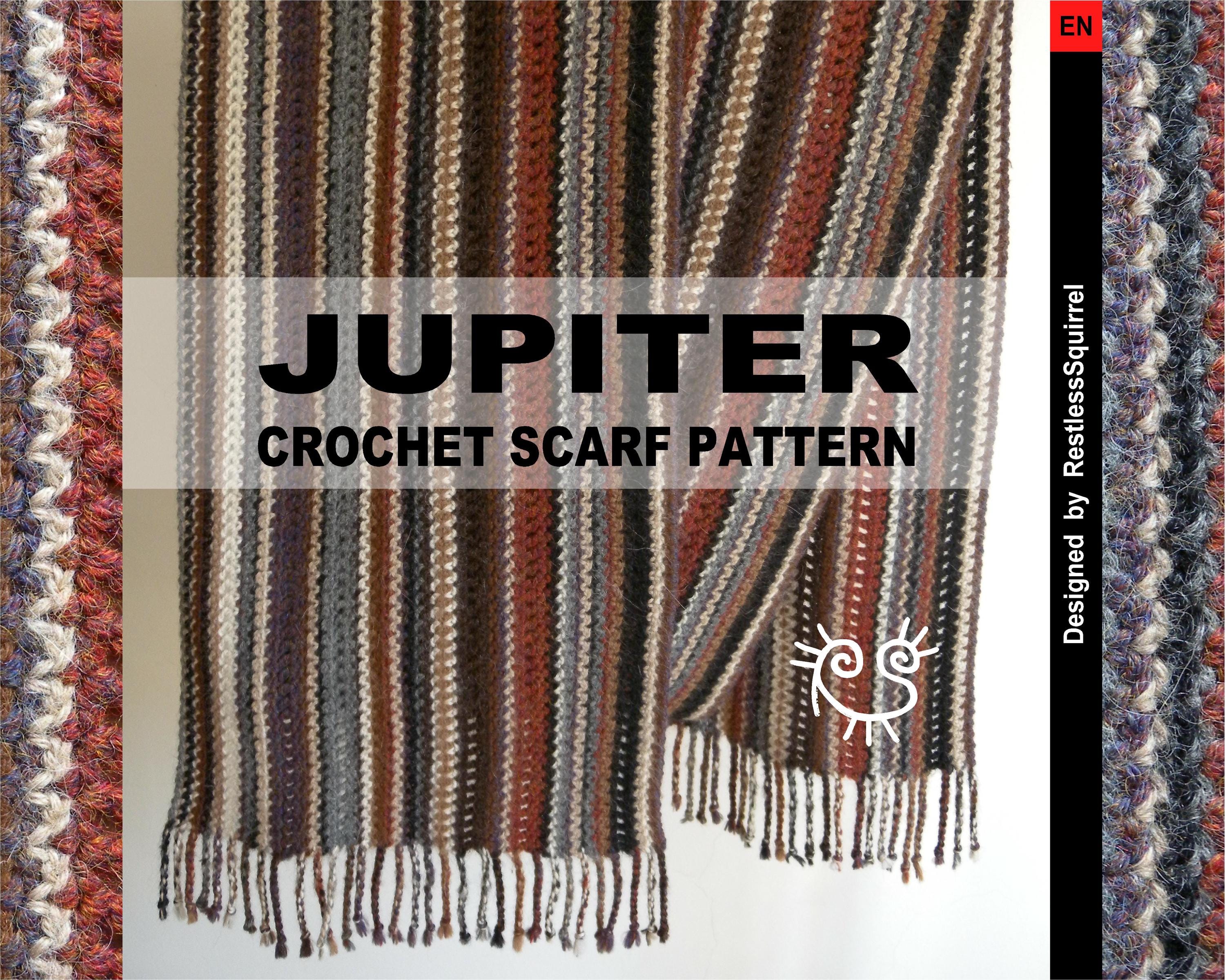 PDF Crochet Pattern: Scarf “JUPITER” (US Terms) - Etsy