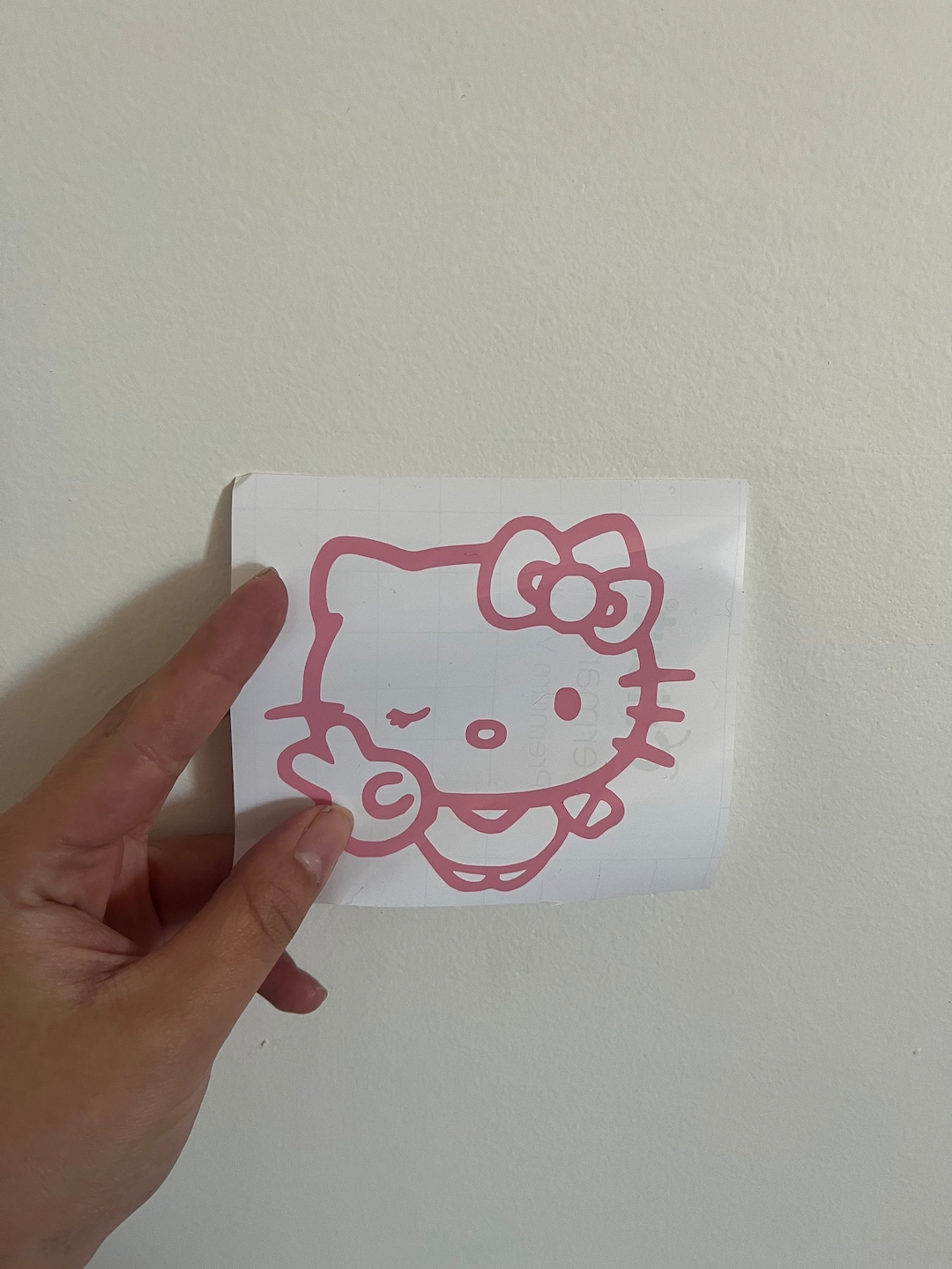 Kitty Peace Sign Vinyl Decal - Car, Laptop Sticker - Etsy