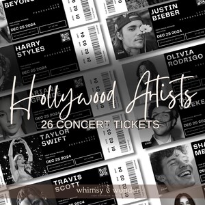 Concert Ticket, Editable Concert Ticket, Printable Custom Concert ...