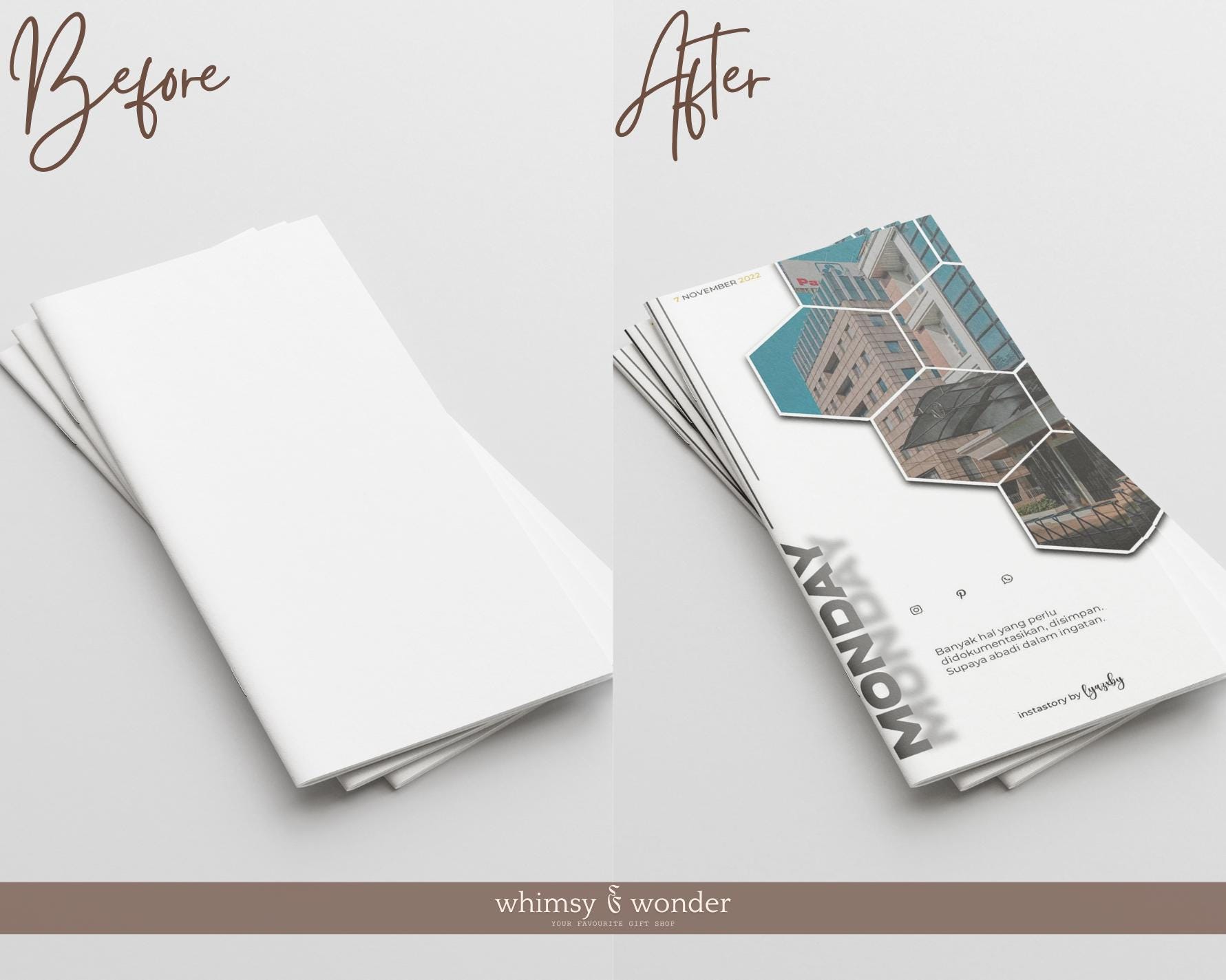 PSD Saddle Stitched Brochure Mockups, White Background Brochure Mockups ...