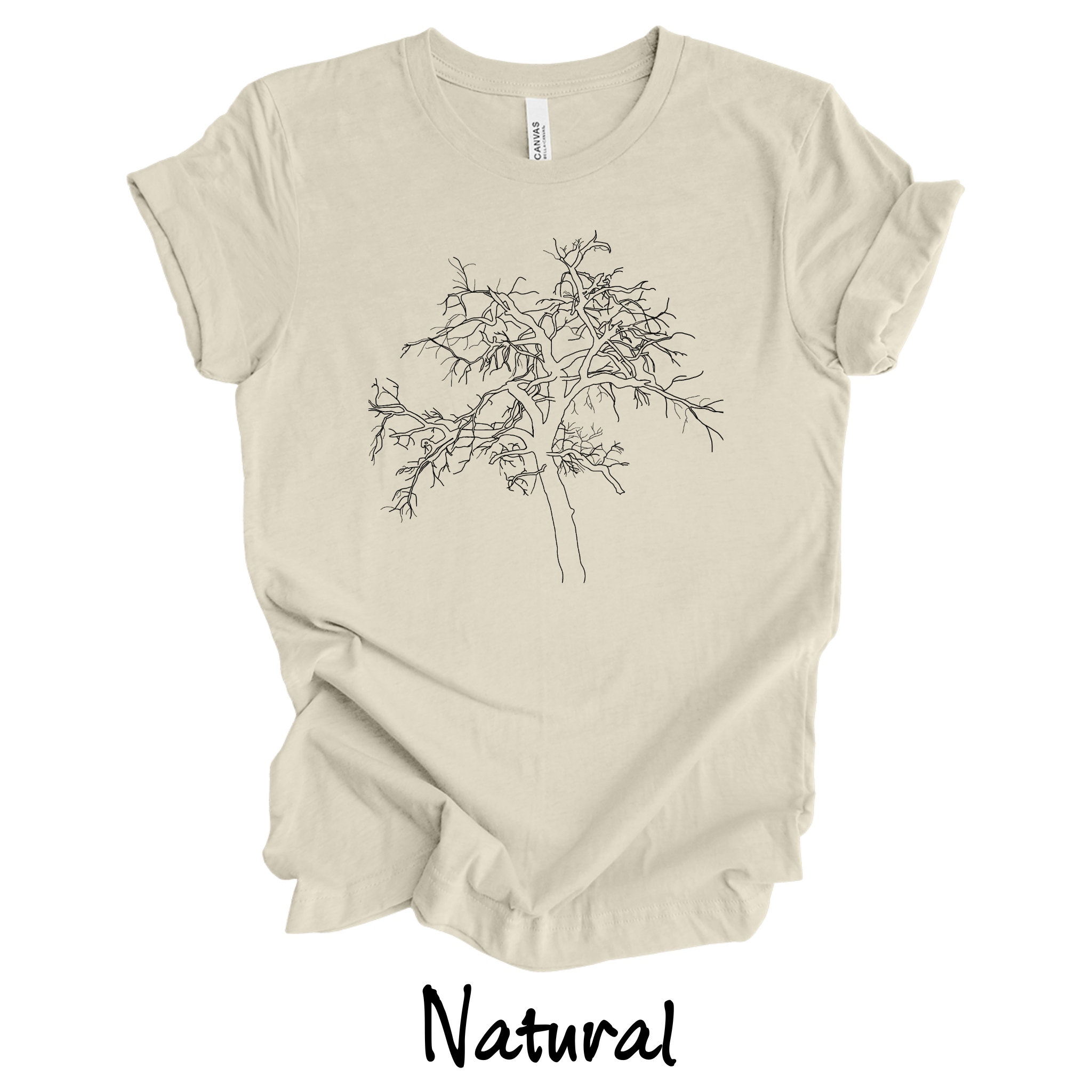 Gnarly Tree Line Drawing - Etsy