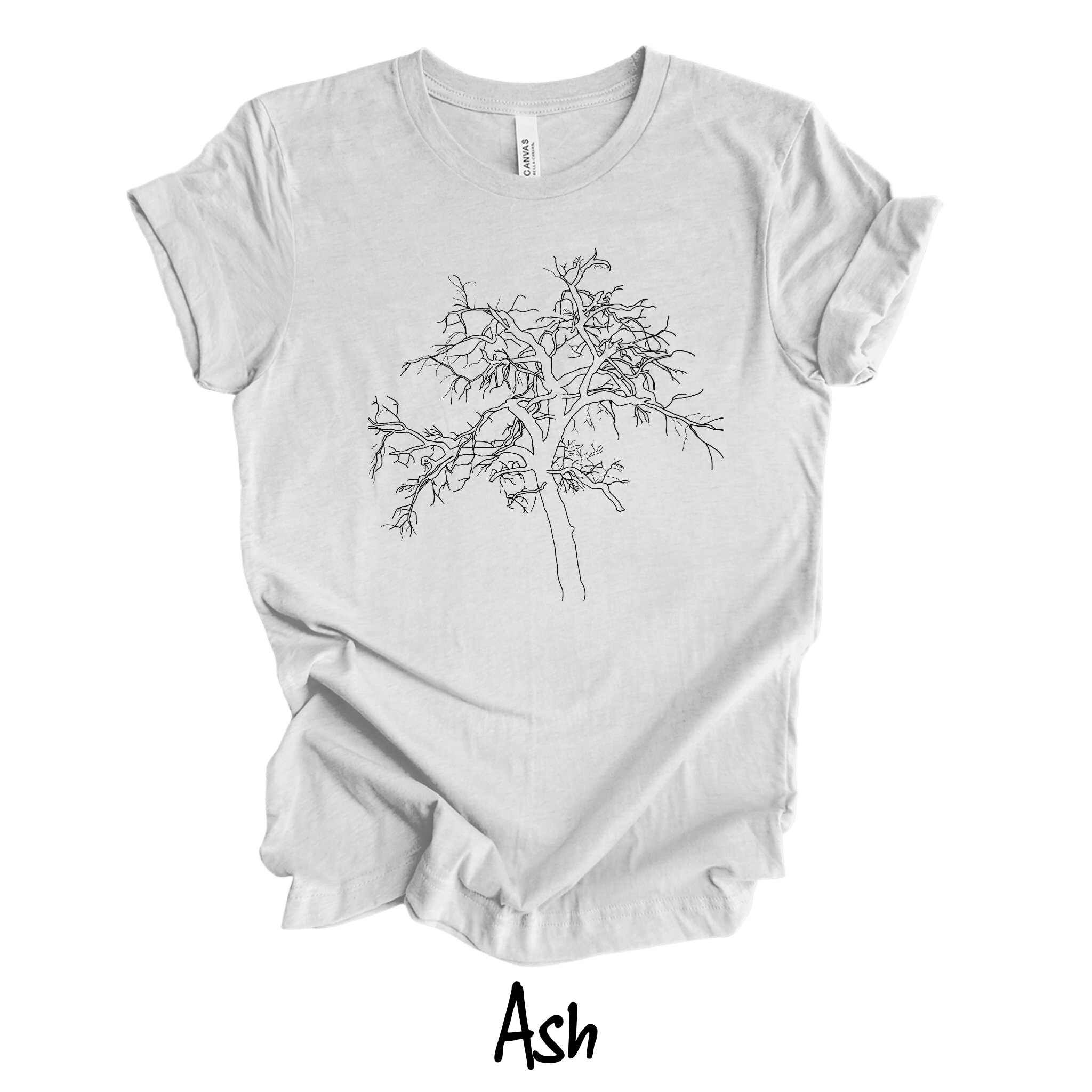 Gnarly Tree Line Drawing - Etsy