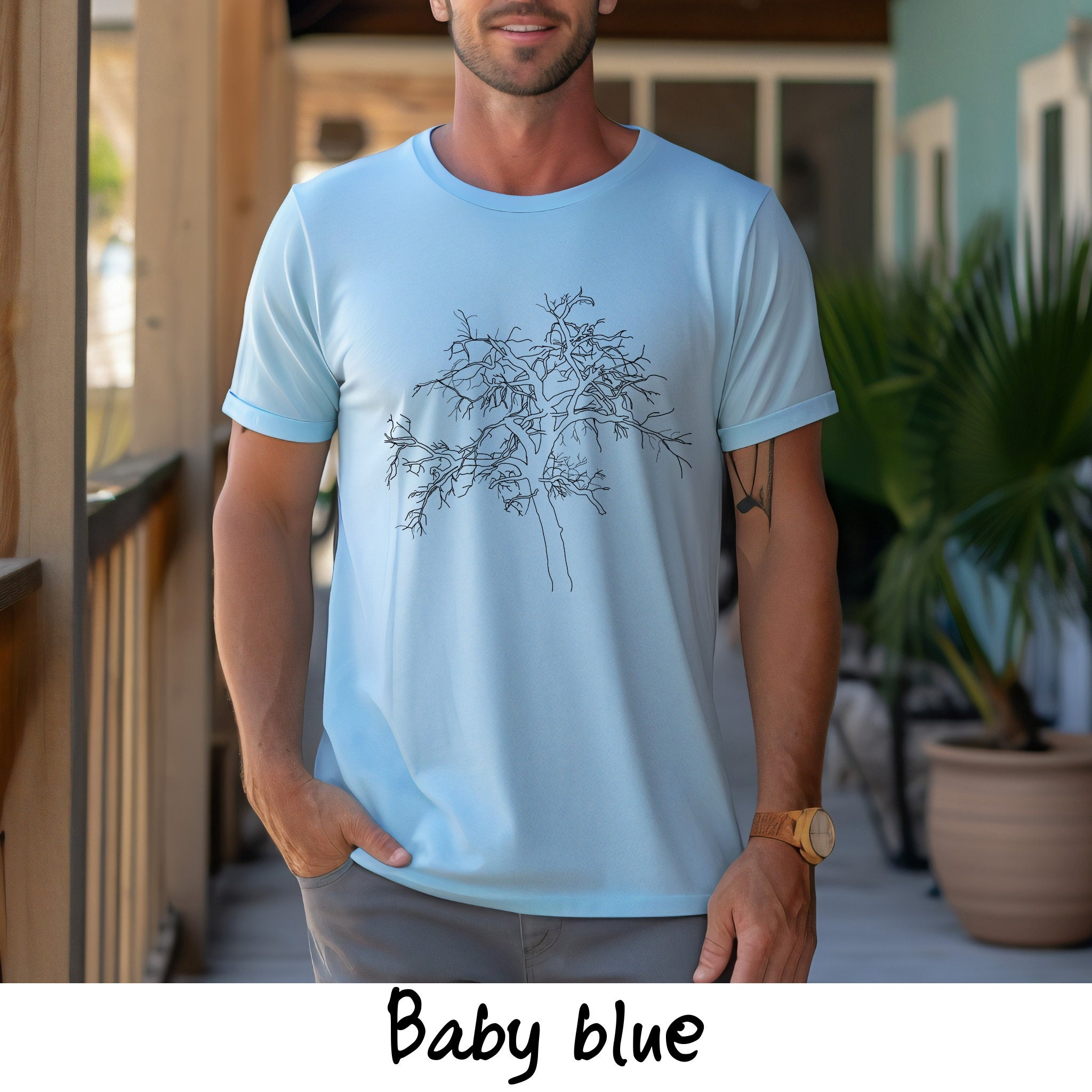 Gnarly Tree Line Drawing - Etsy