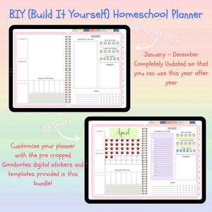 Digital Teacher Planner Templates UNDATED Lesson Planner Academic ...