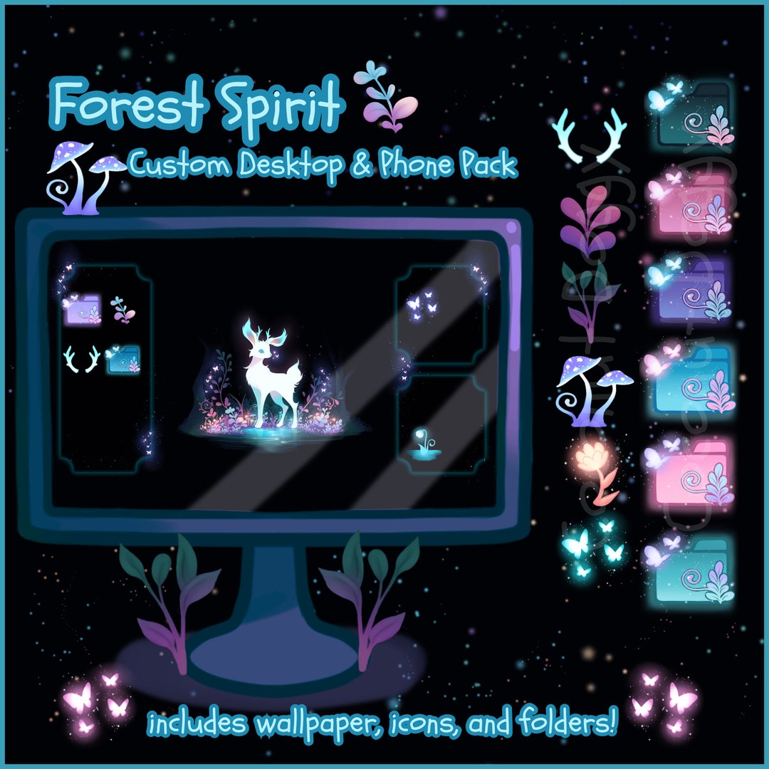 Forest Spirit | Magical Fantasy Wallpaper Desktop Phone Theme Pack ...