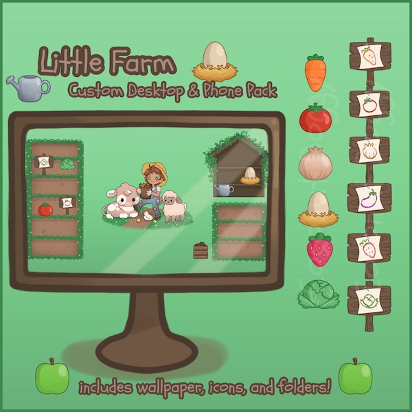 Desktop Organizer Wallpaper Farm - Etsy