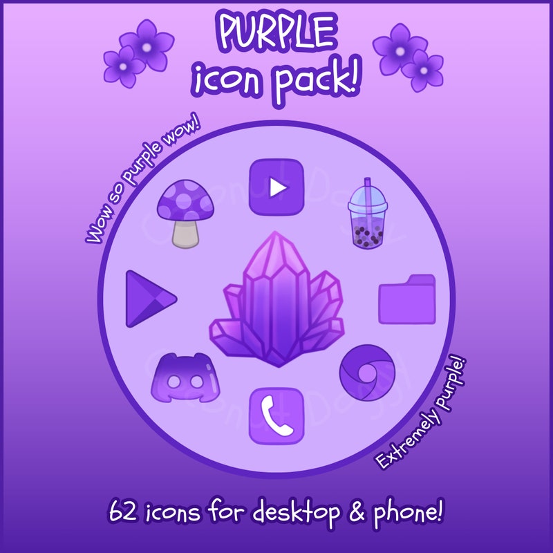 Purple Icons - Etsy