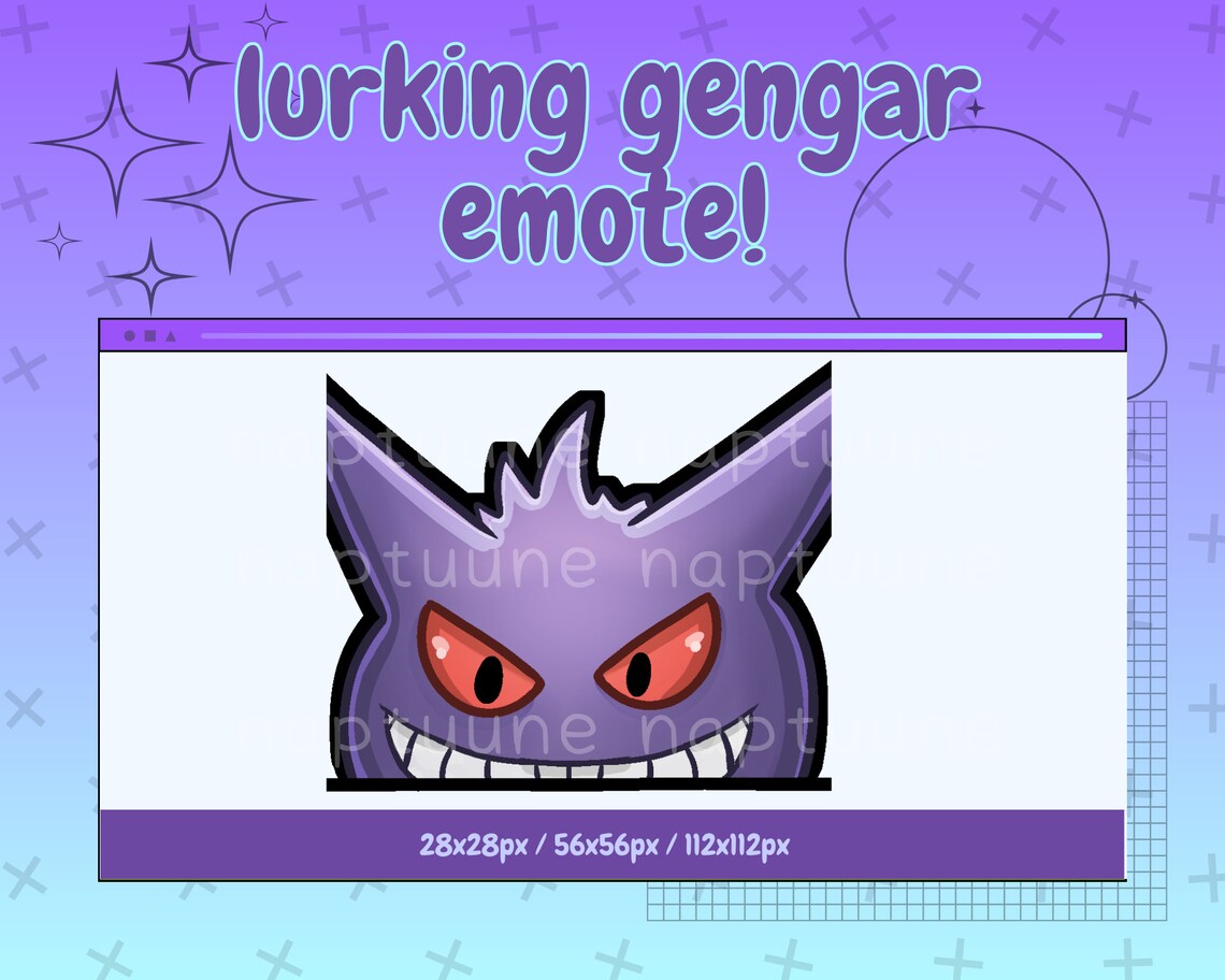 Lurking Gengar Emote for Twitch, Youtube, Discord, Etc. - Etsy