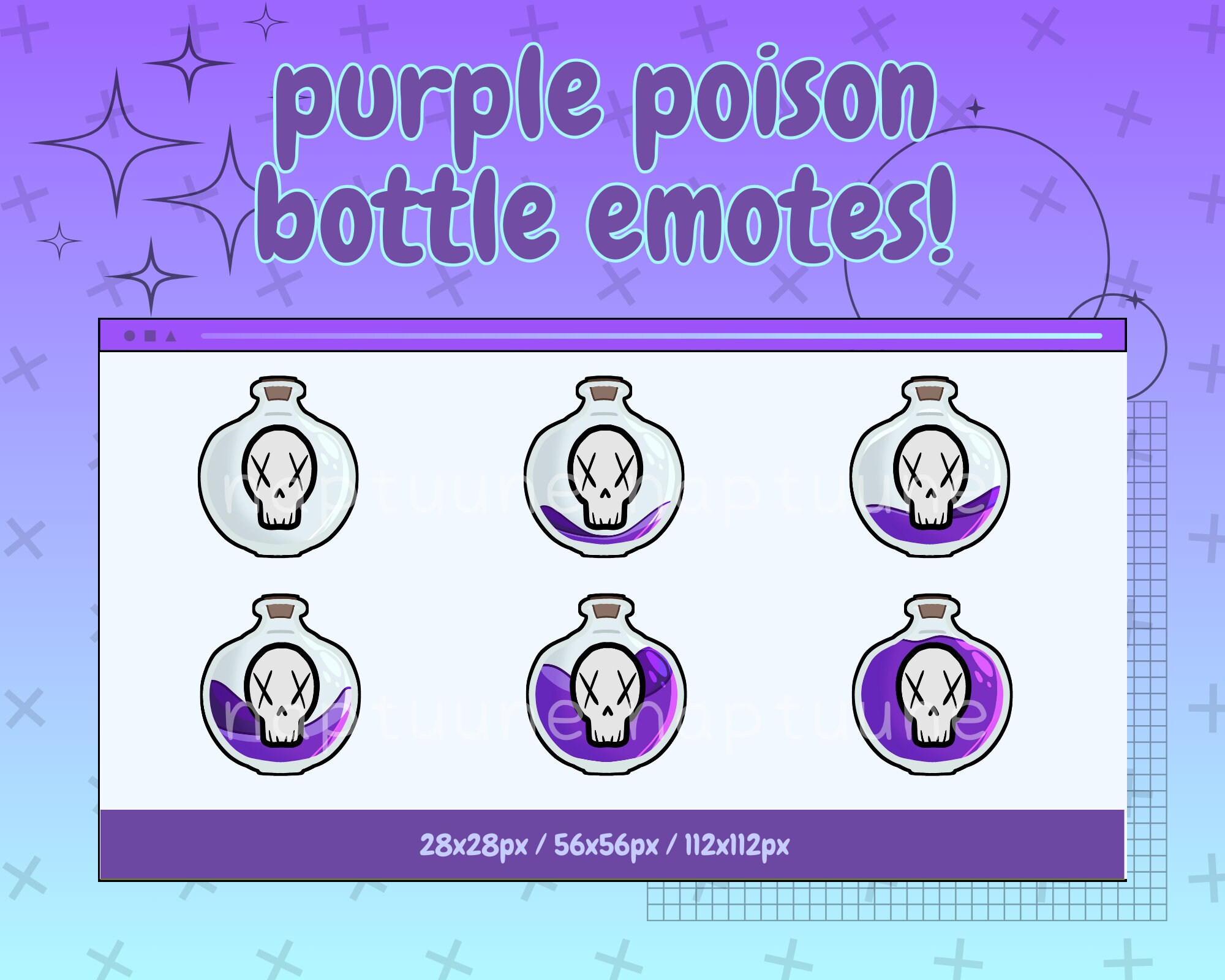 Purple Poison Bottle Emotes for Twitch Youtube Discord - Etsy